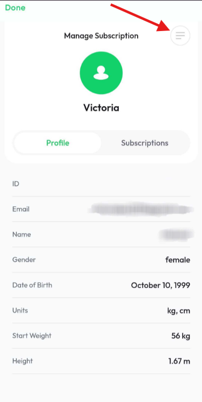 How to cancel a subscription in the app